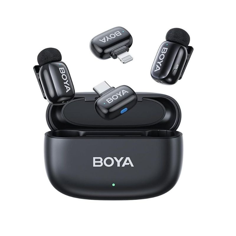 خرید + قیمت میکروفون بی سیم بویا BOYA Mini 12 Combo Wireless Microphone ...