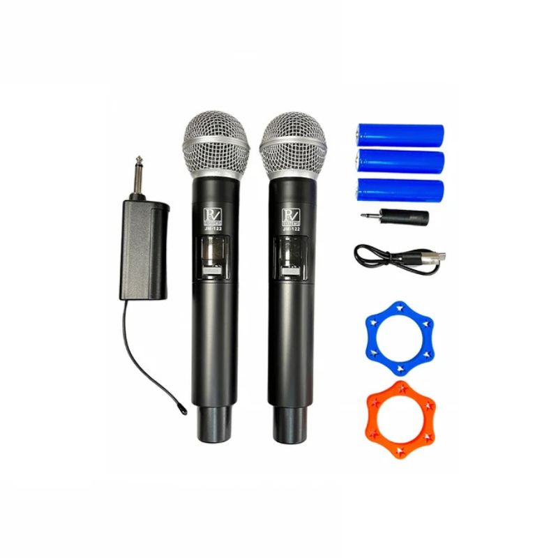 خرید و قیمت میکروفن بی سیم2 عددی PV JM 122 Wireless microphone نورنگار ...